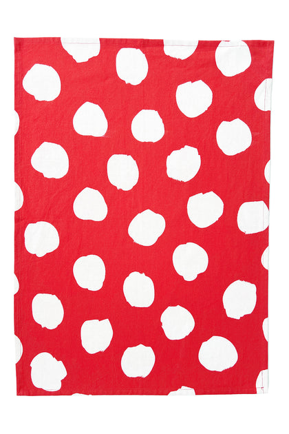 See Design Tea Towel Pair Big Smudge Dot Red – KIITOSlife